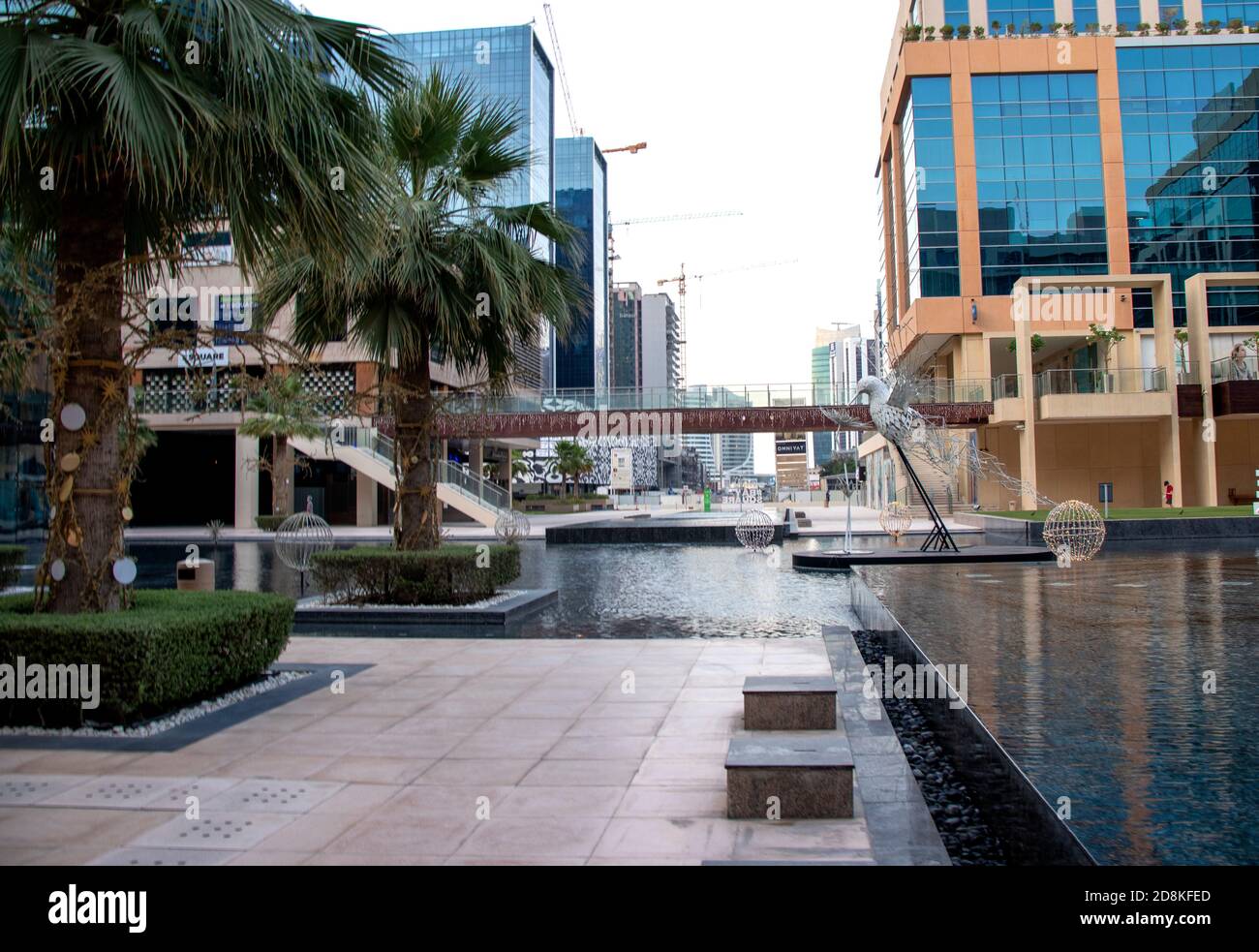 Bay Square area in Business Bay district in Dubai, UAE. Outdoors Stock ...