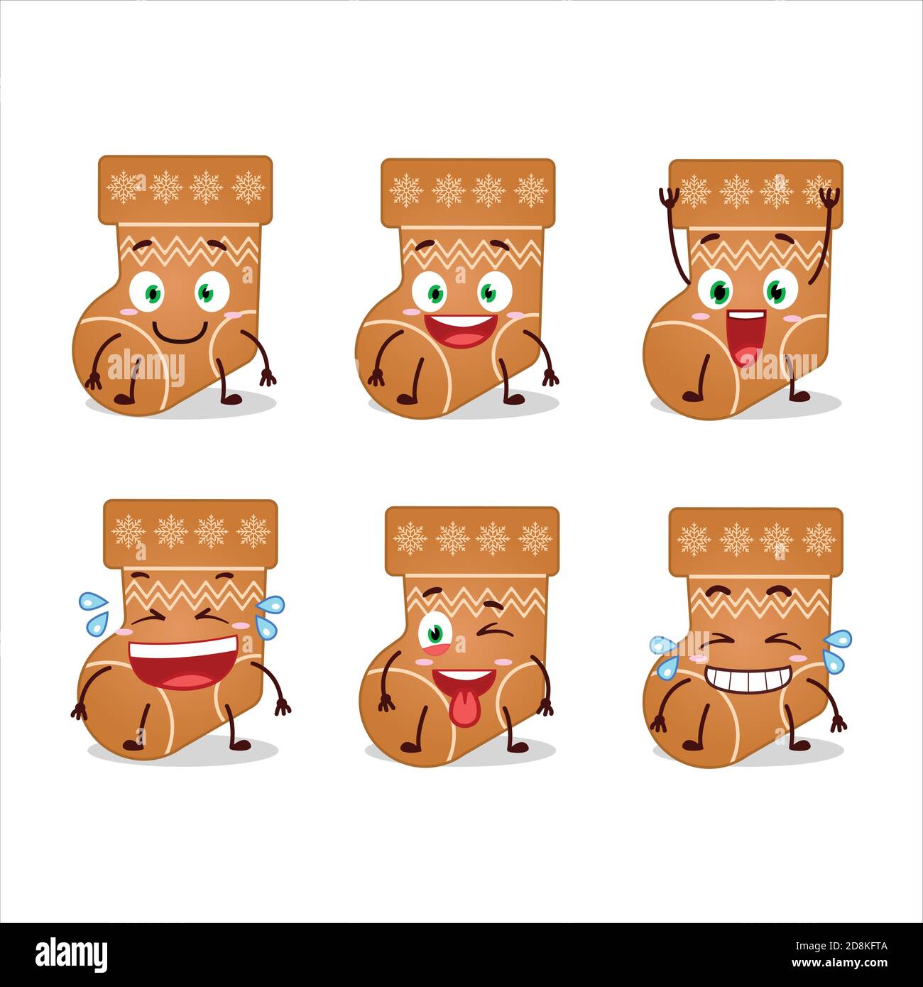 Cartoon character of socks cookie with smile expression Stock Vector ...