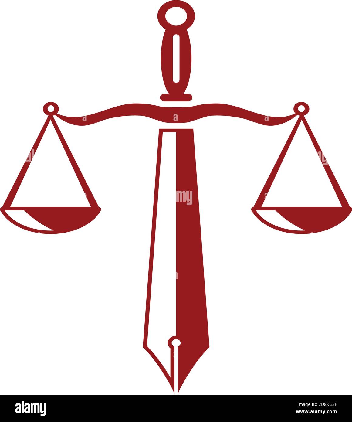 Attorney law icon design template vector isolated illustration Stock ...