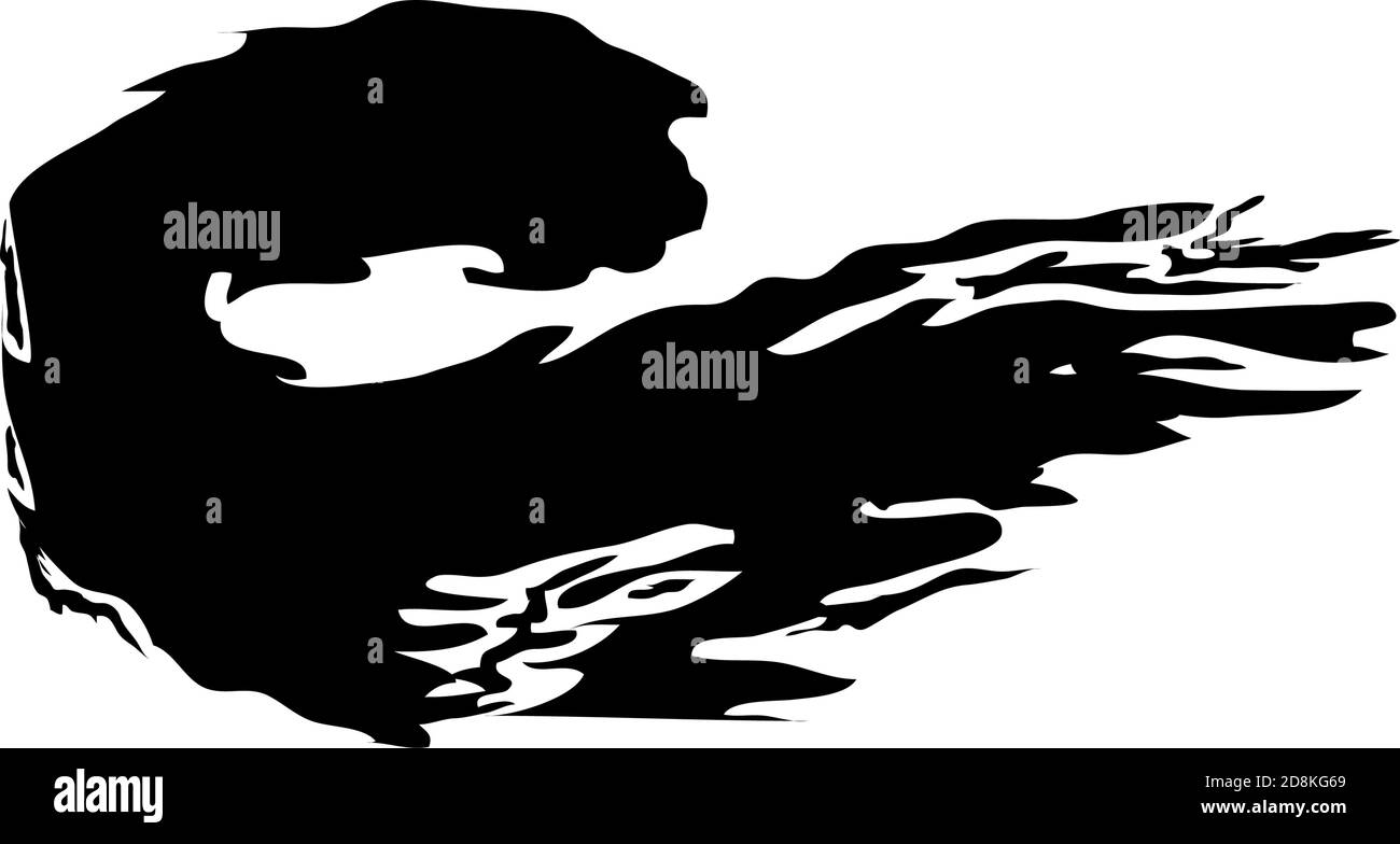 looped brush stroke curved dry layout vector illustration Stock Vector ...