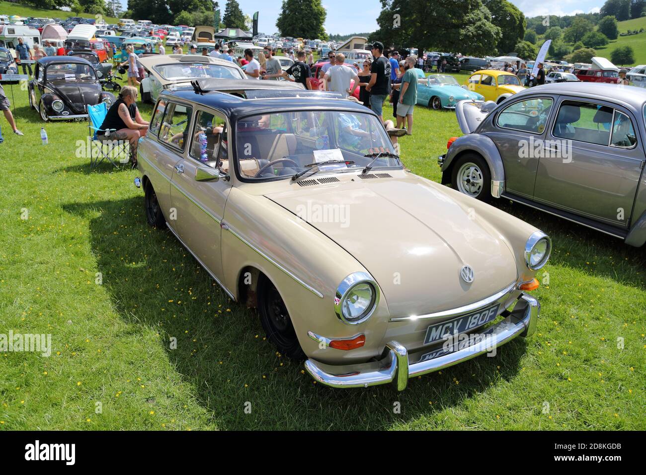 A 1968 VW 1600 Variant displayed at the annual gathering of Volkswagen ...