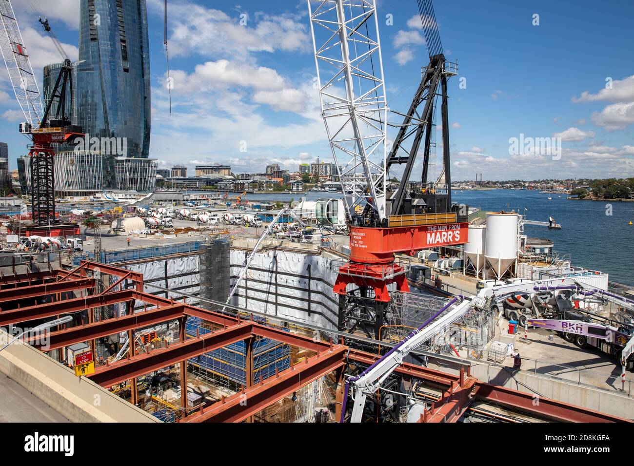 Sydney construction work at Barangaroo in Sydney city centre,NSW ...