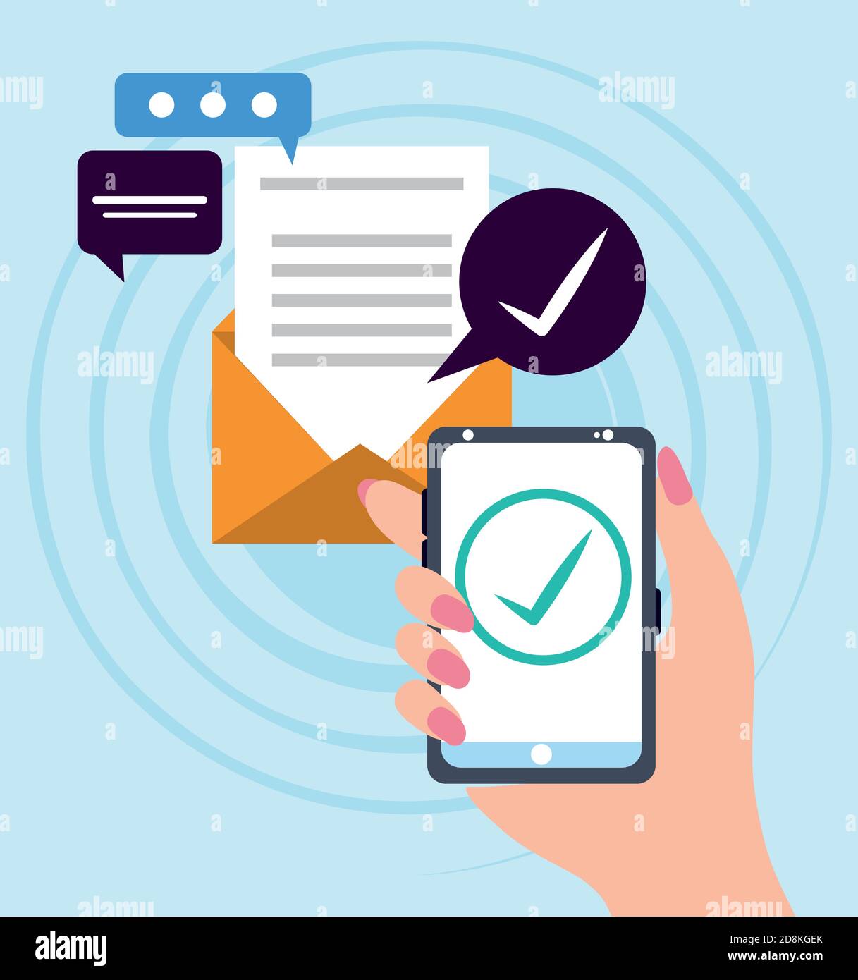 Communications check Stock Vector Images - Alamy