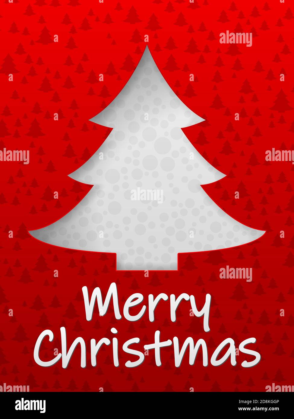 Christmas tree postcard background. Vector illustration Stock Photo - Alamy