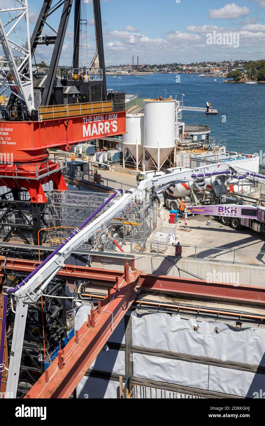 Sydney construction works at Barangaroo in Sydney city centre,NSW ...
