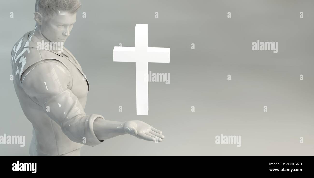Christian Man and His Faith in Christianity Stock Photo - Alamy