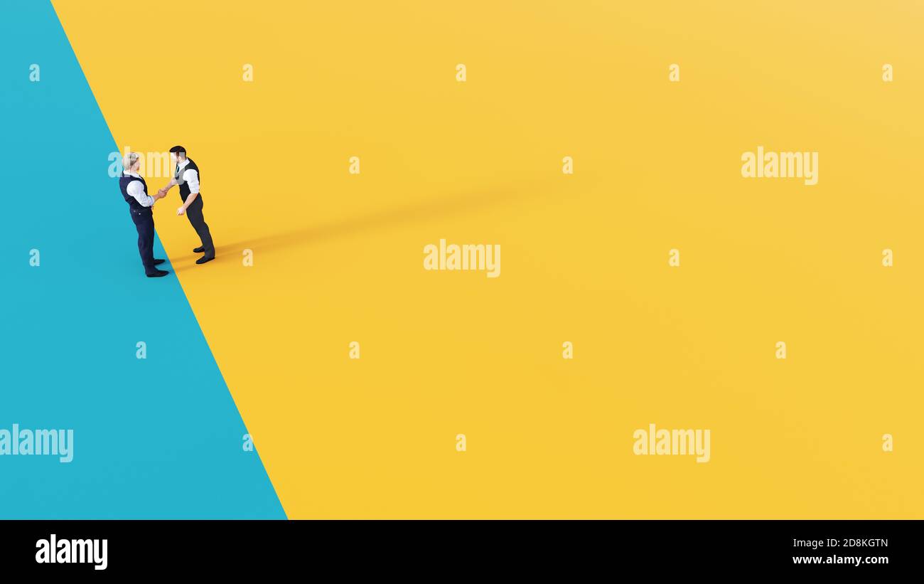 Marketing Strategy Handshake Between Two Business People Stock Photo ...