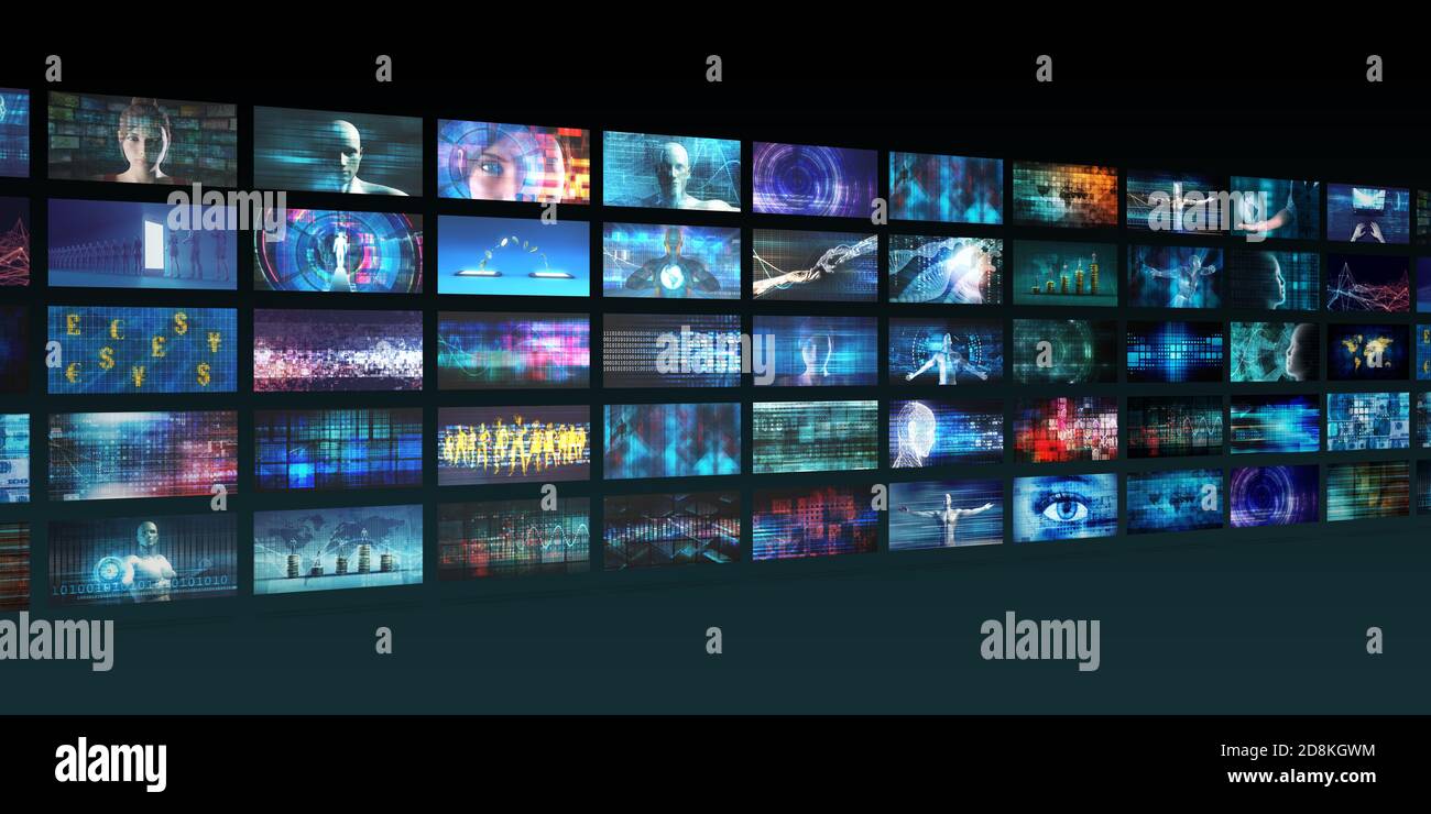 Multimedia Technology Background As A Art Concept Stock Photo - Alamy