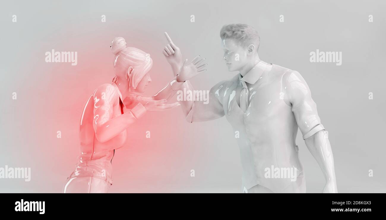 Couple Fighting Over Finances and Stress Concept Stock Photo - Alamy