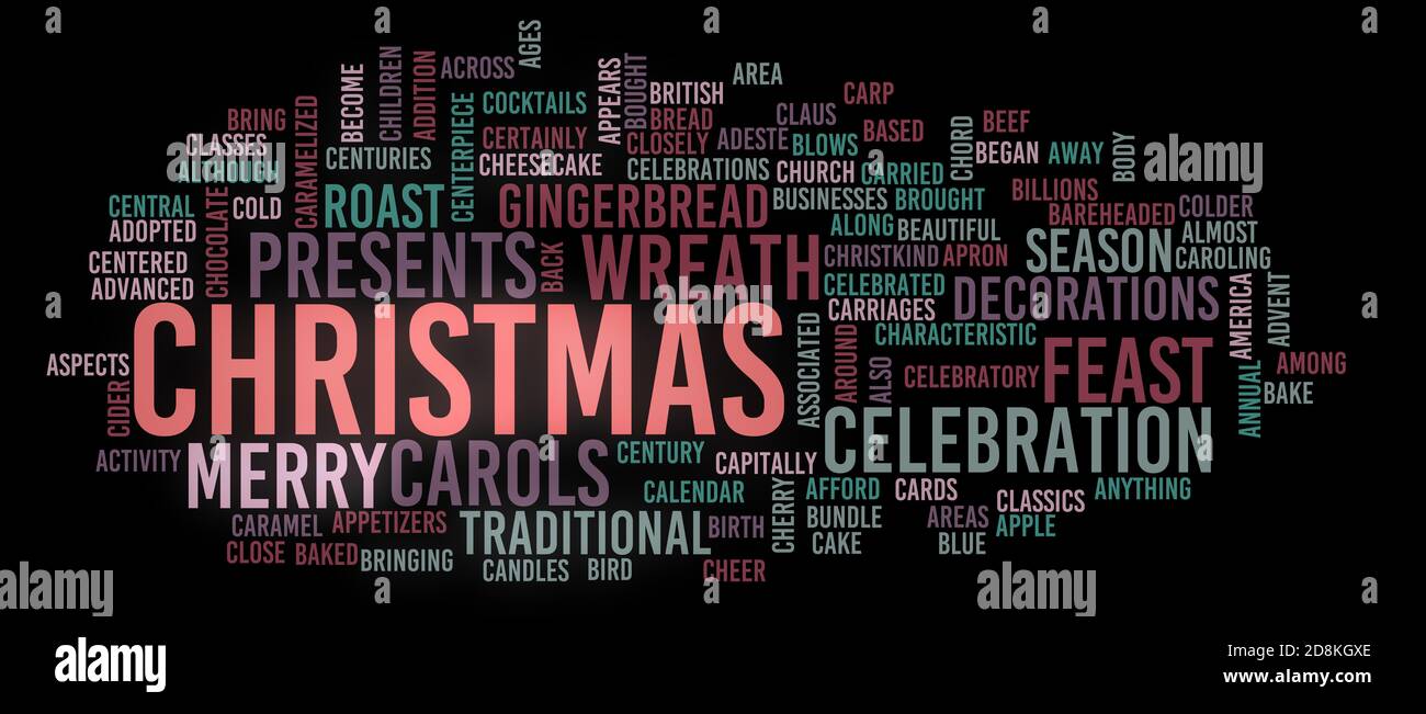 Merry Christmas Creative Background Greeting Card Stock Photo - Alamy