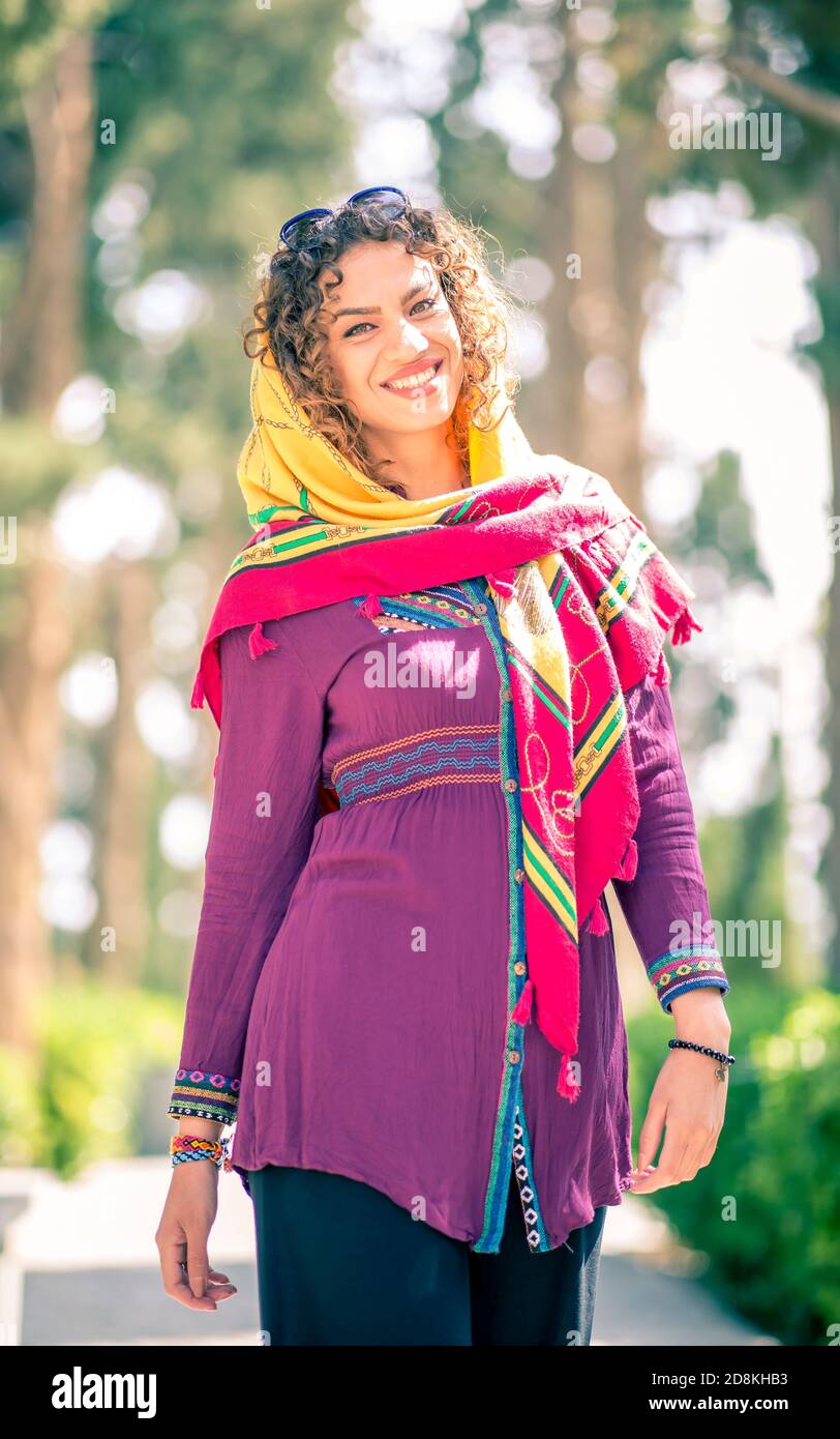 young beautiful Iranian lady in traditional clothing Stock Photo - Alamy
