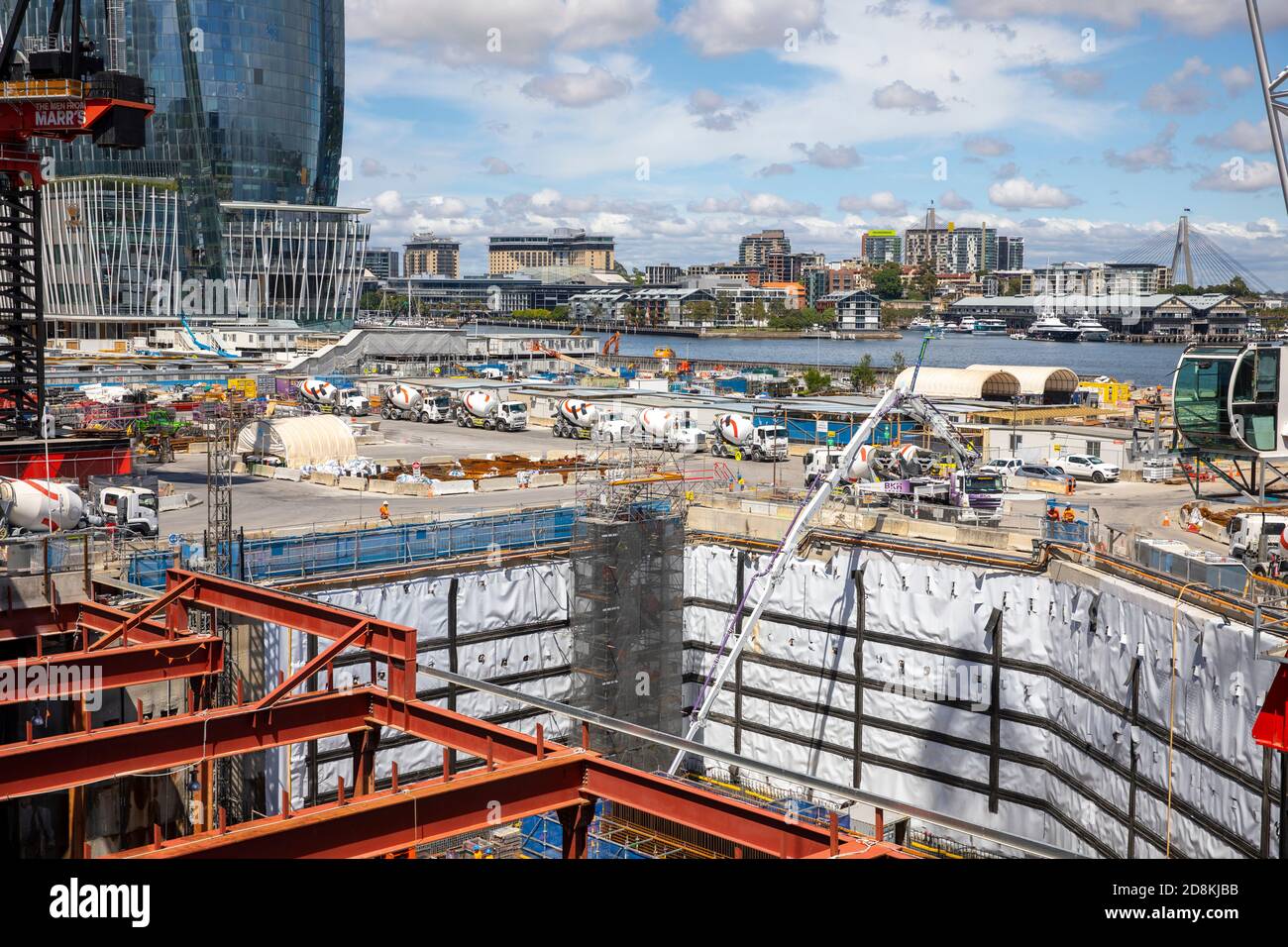 Construction works at Barangaroo in Sydney city centre,NSW,Australia ...