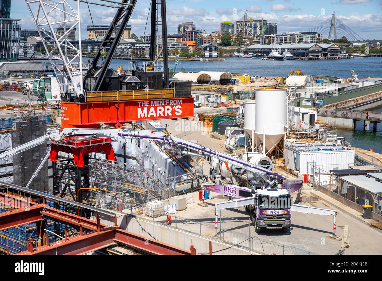 Construction works at Barangaroo in Sydney city centre,NSW,Australia ...