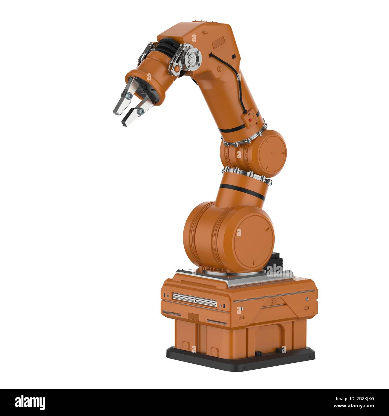 3d rendering robotic arm isolated on white background Stock Photo - Alamy