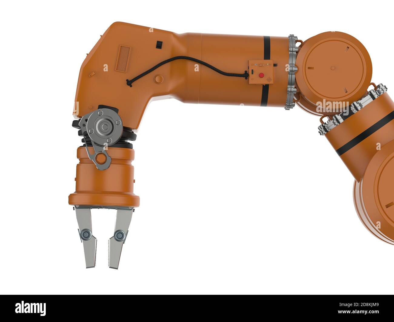 3d rendering robotic arm isolated on white background Stock Photo - Alamy