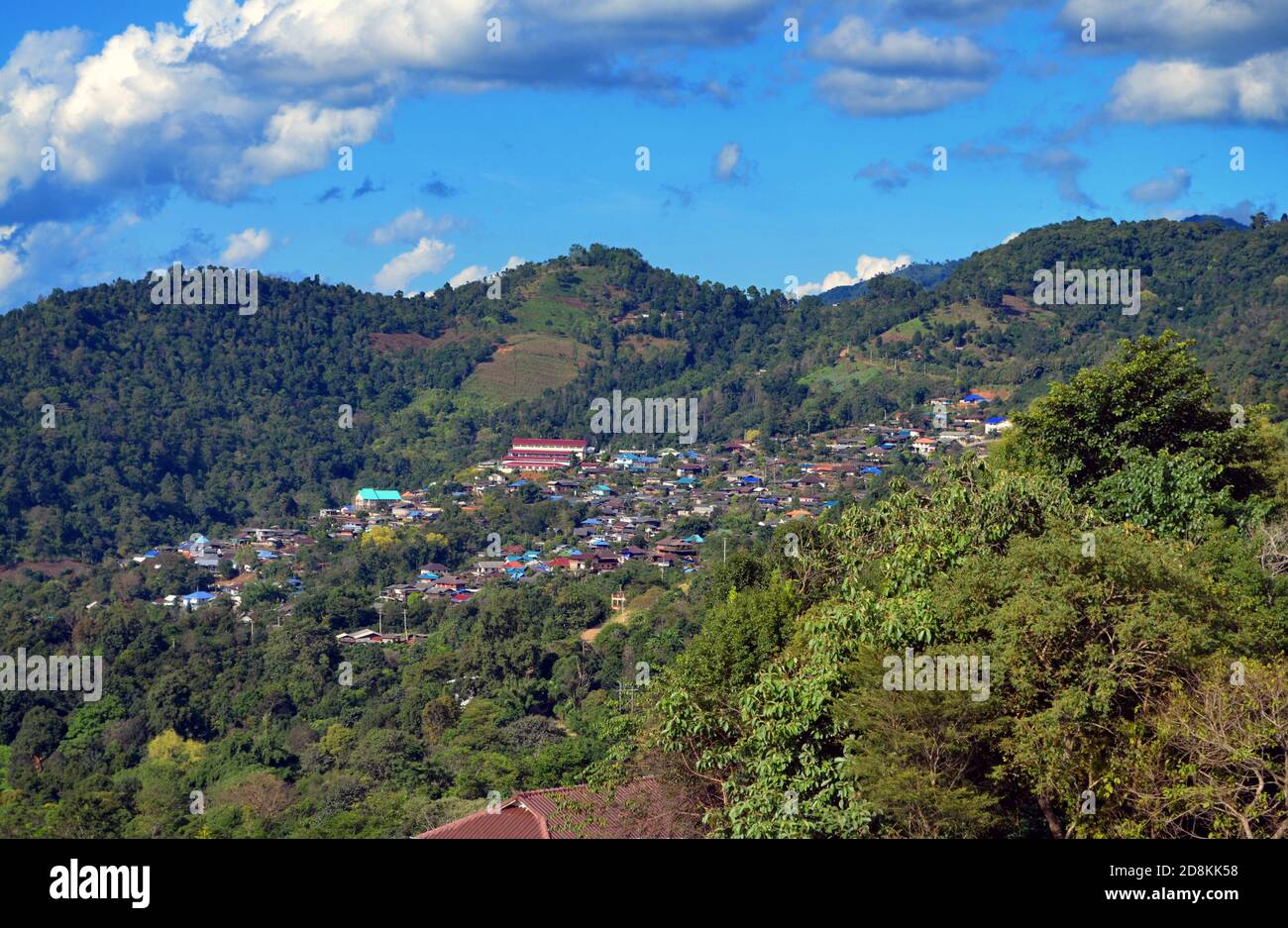 Chiang Rai, Thailand - View from Doi Chaang Coffee Plantation Stock ...