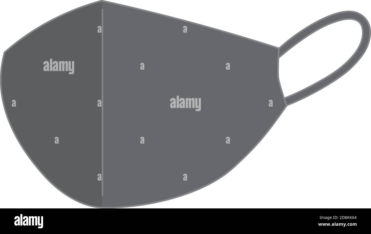 Template of gray protective face mask or medical mask. Vector ...
