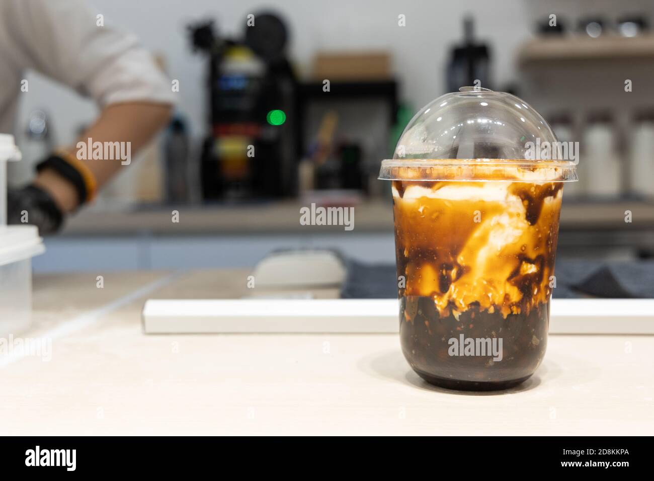 Boba or Bubble tea with brown sugar and tapioca pearls Stock Photo - Alamy