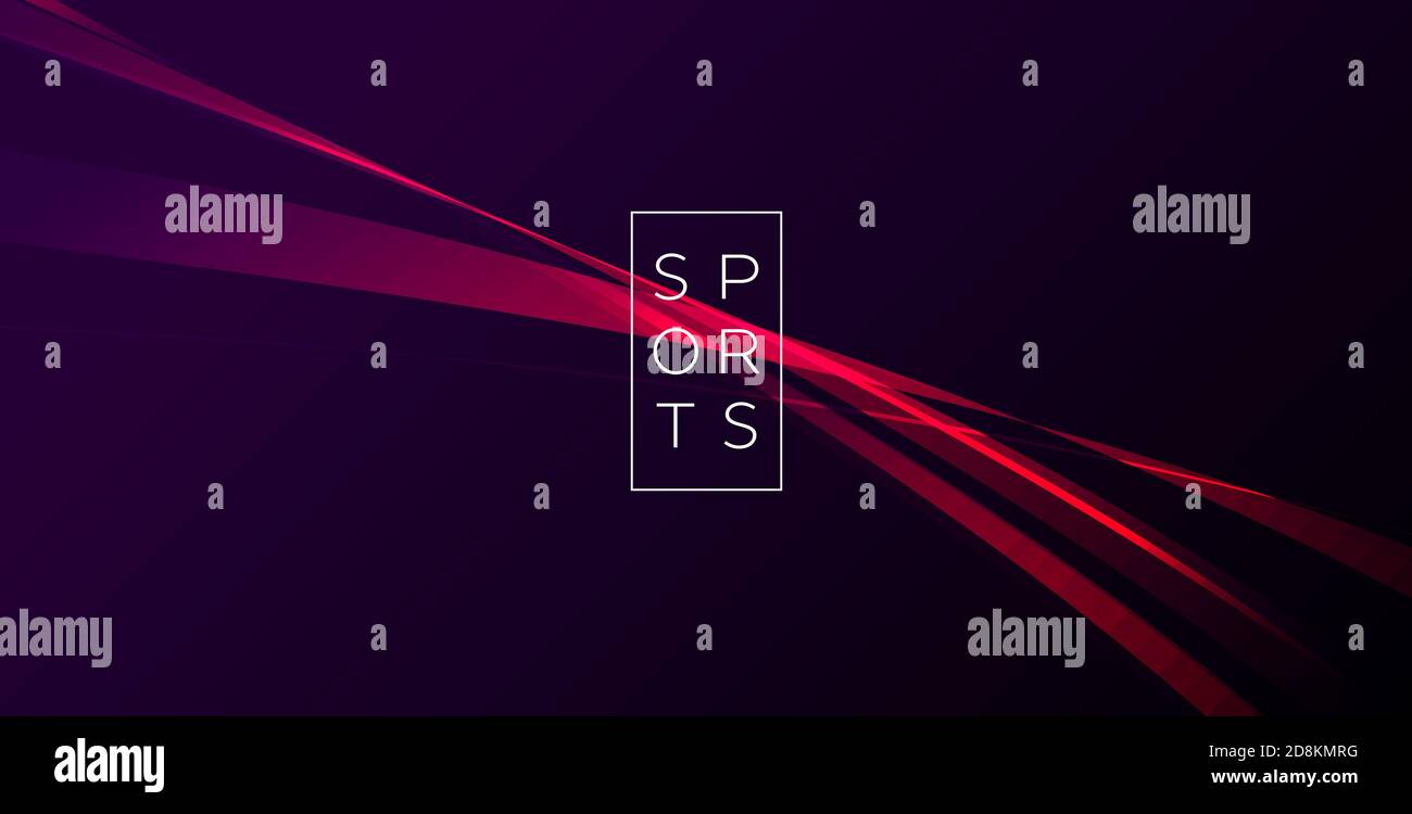 Abstract dynamic graphic element of red stripes forming lens glow shape ...