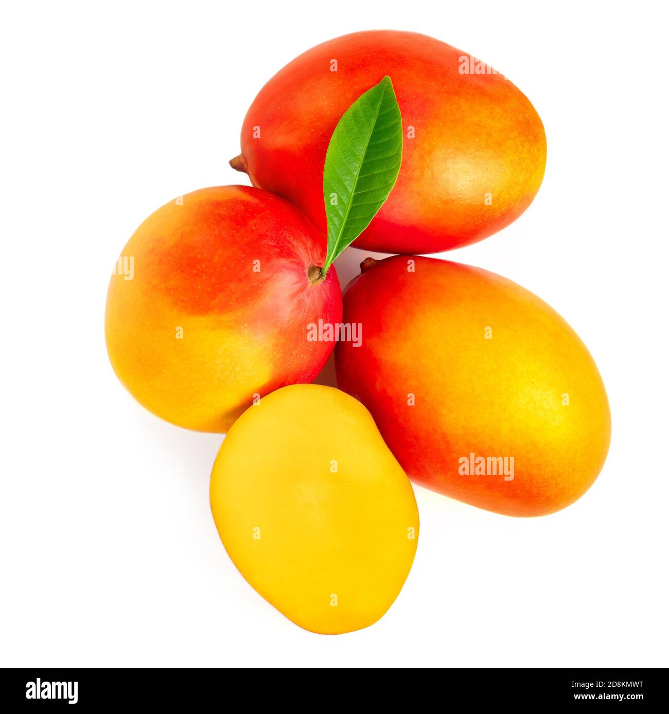 Mango isolated on the white background. Pile of fresh tropical mangoes ...