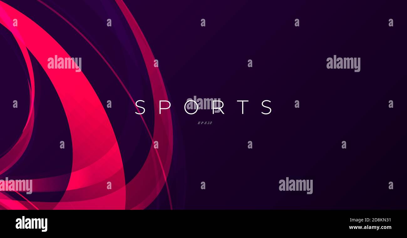 Abstract dynamic design element, red colour stripes on dark background ...