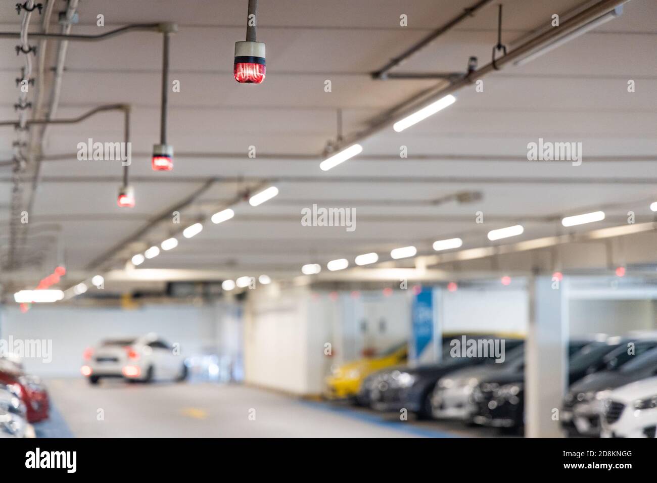 Smart car parking tracking system with lights signals vacancy ...