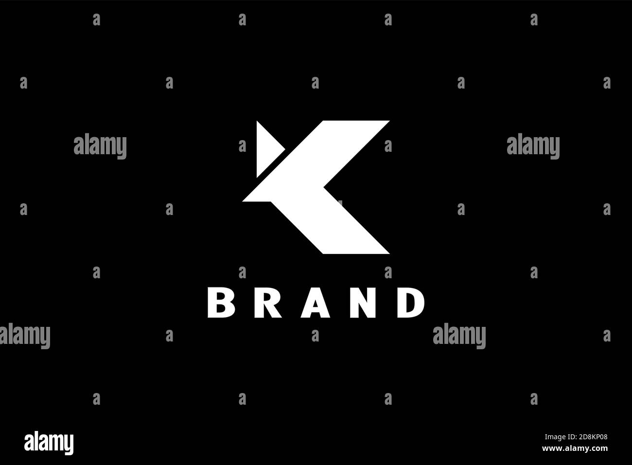 Letter K Flying Bird Logo, Simple and minimalist K shape flying bird ...