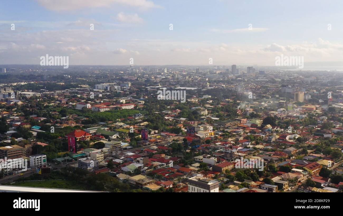 Residential area with dense development in Davao city. Davao del Sur ...