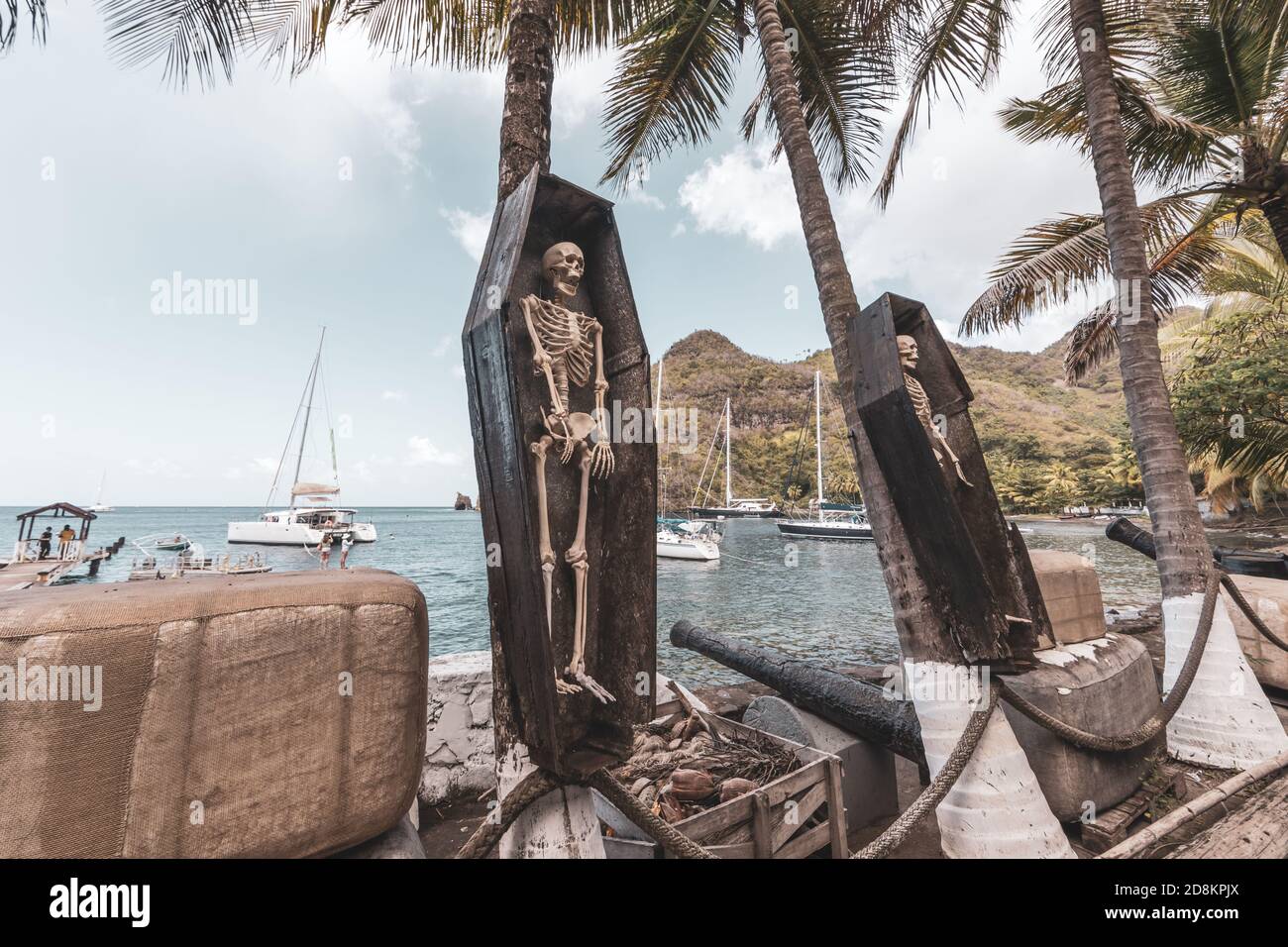 Wallilabou bay, Saint Vincent, Saint Vincent and the Grenadines ...