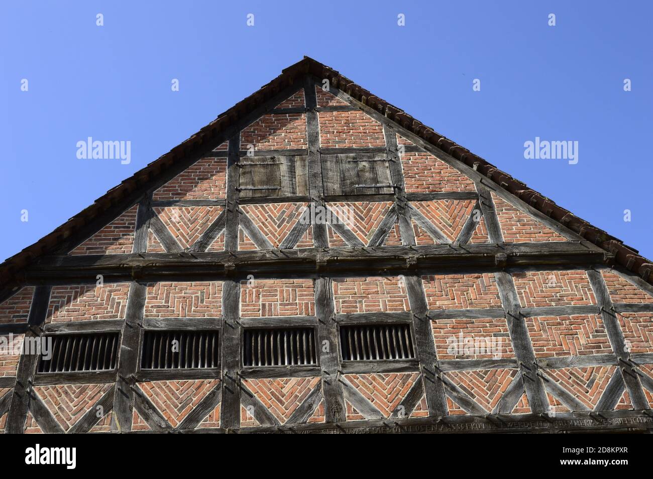 Stable and barn in a Open air museum in Detmold, Germany Stock Photo ...