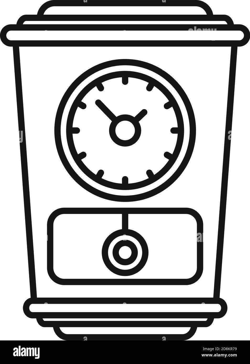 Decoration Pendulum Clock Icon Outline Style Stock Vector Image And Art Alamy