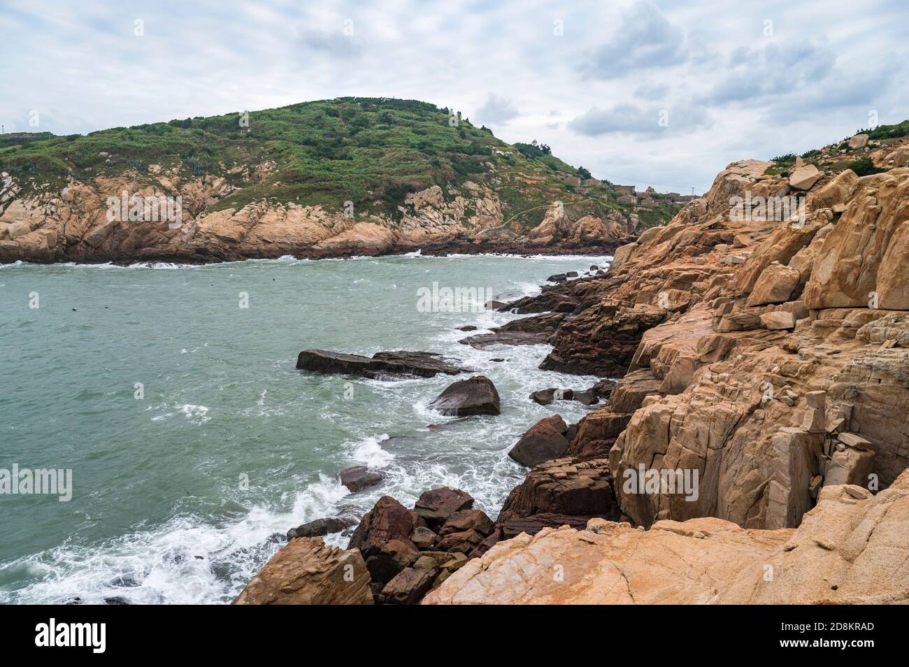 The natural scenery of the reefs and beaches on the island Stock Photo ...