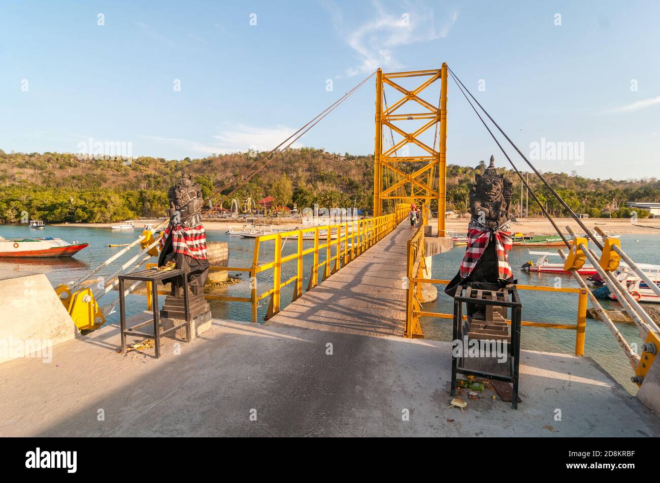 Yellow bridge, Nusa Lembongan, Lembongan, Bali, Indonesia Stock Photo ...