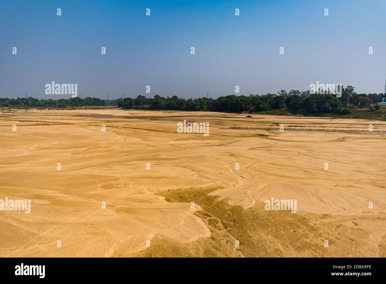 Indian river sandy bed with with with natural background Stock Photo ...