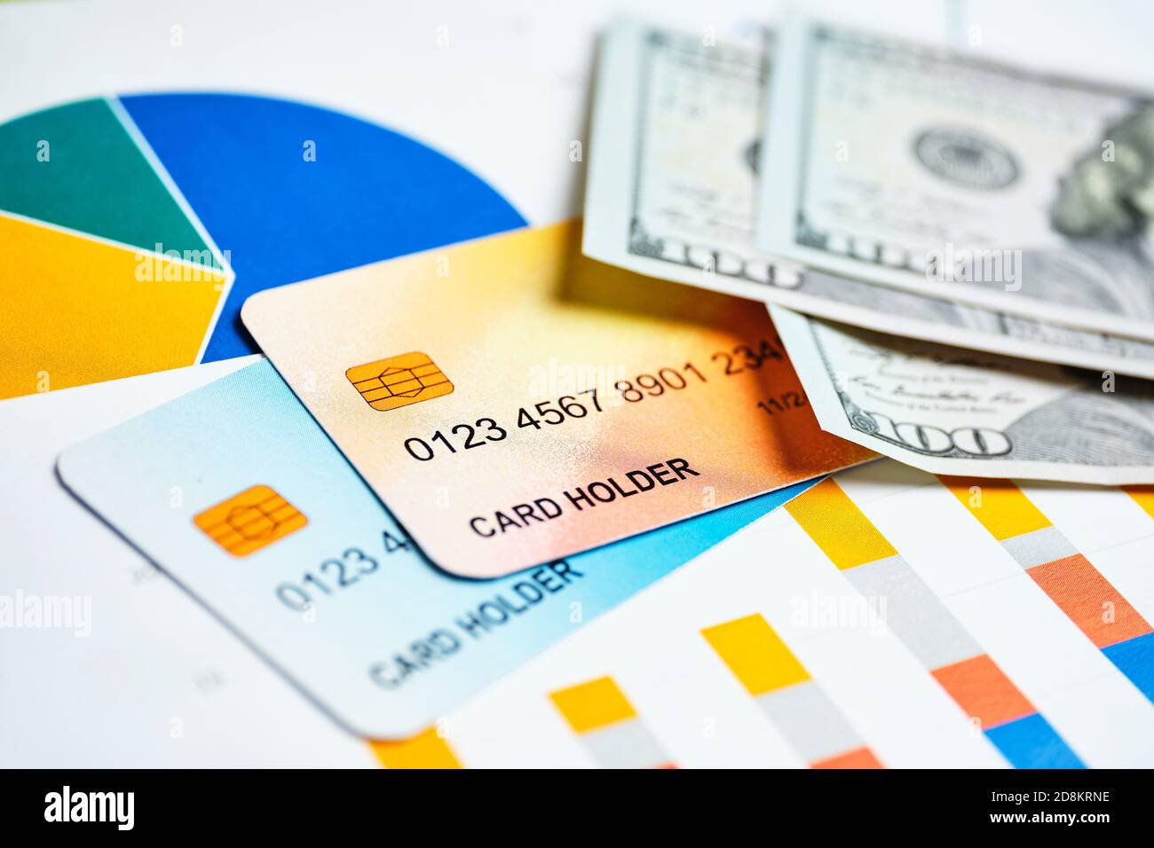 Credit Cards Growth Concept with Banking Products Demand Stock Photo ...