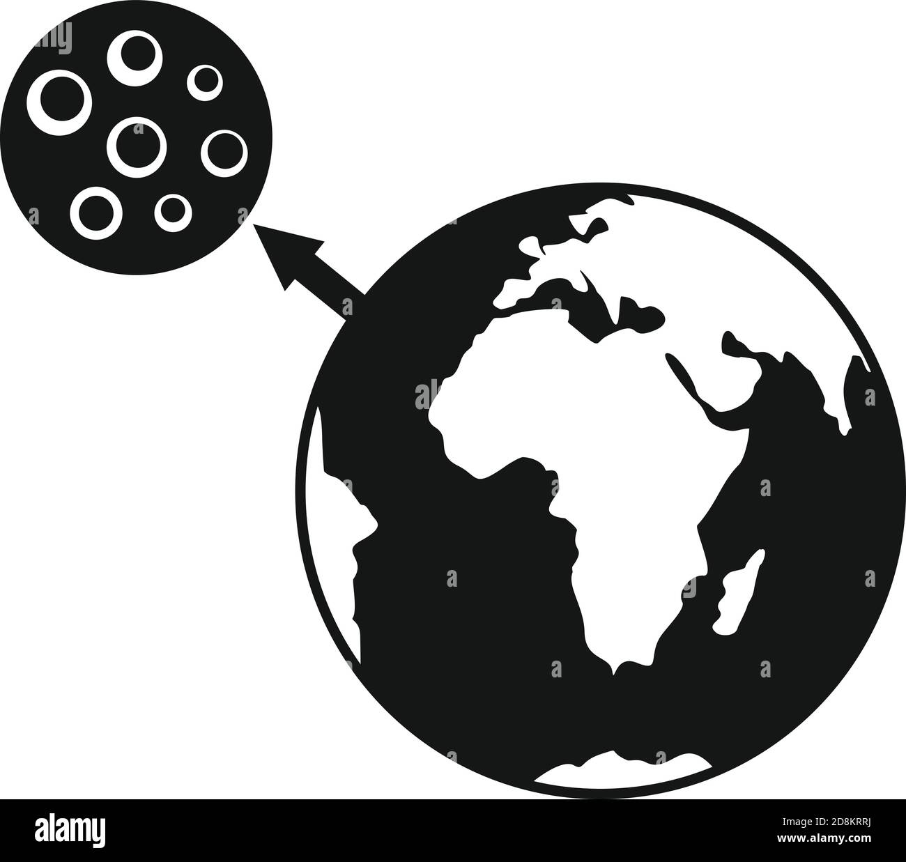 Moon earth distance Stock Vector Images - Alamy