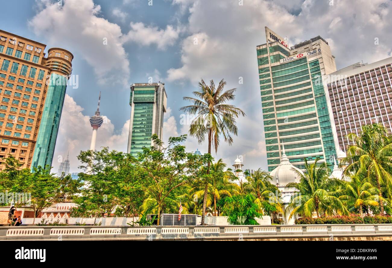 Kuala Lumpur around Masjid Jamek, HDR Image Stock Photo - Alamy