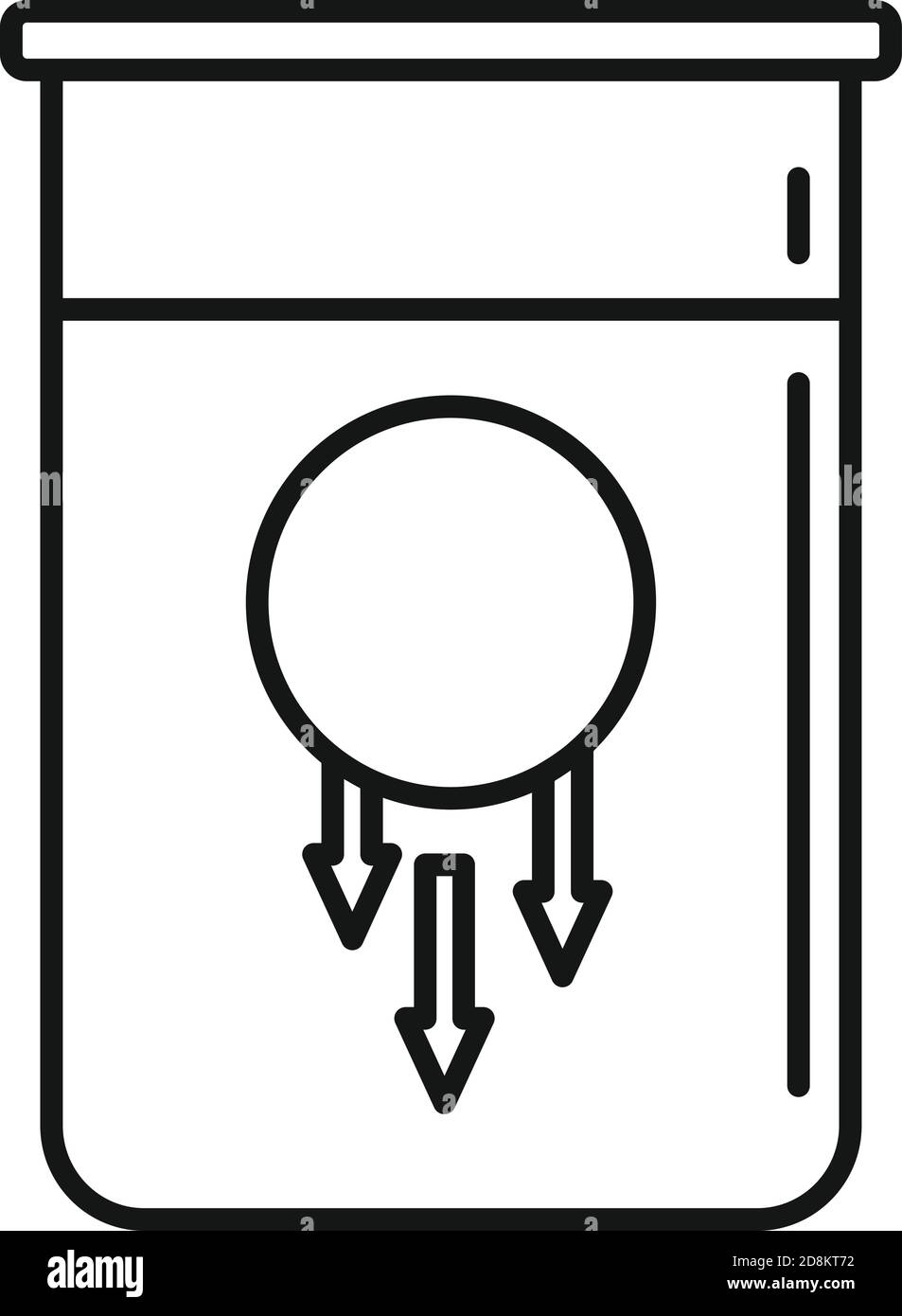 Sphere flask gravity icon, outline style Stock Vector Image & Art - Alamy