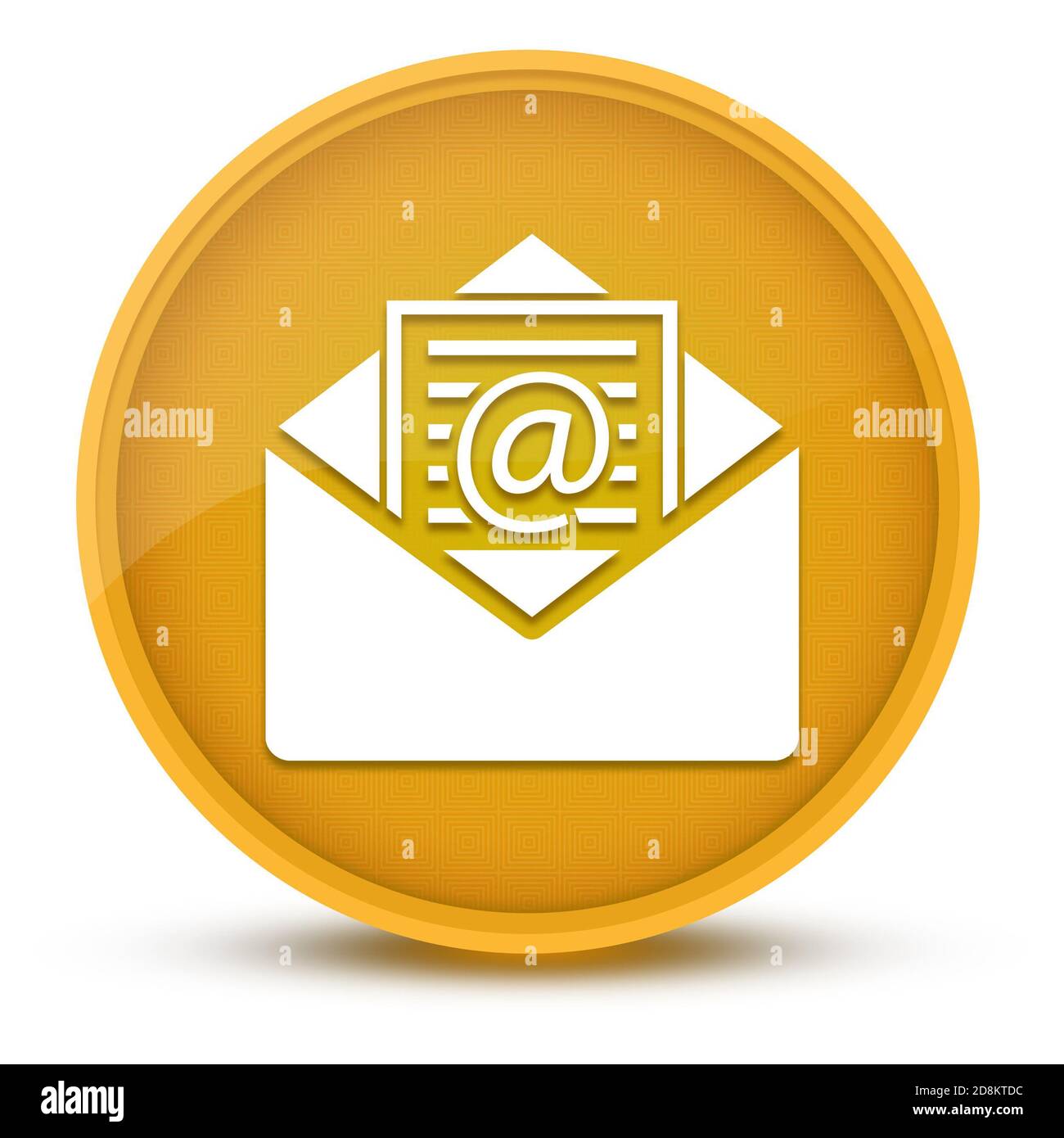 Newsletter email luxurious glossy yellow round button abstract ...