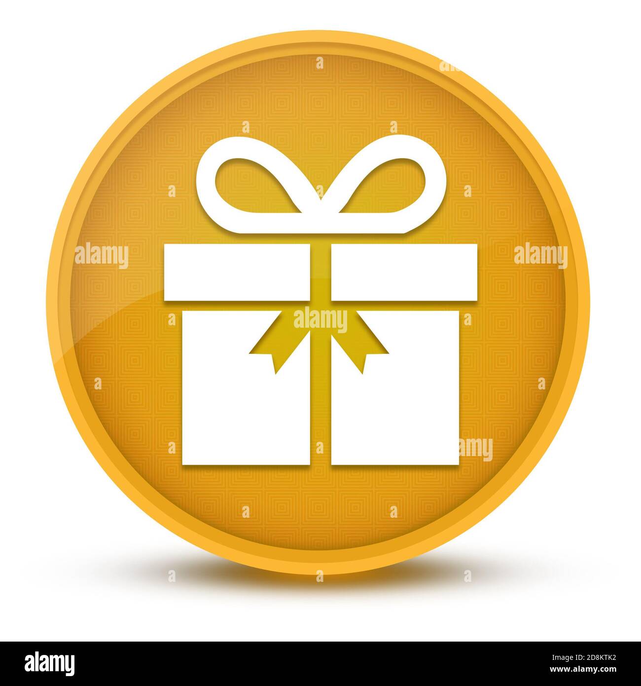 Gift luxurious glossy yellow round button abstract illustration Stock ...