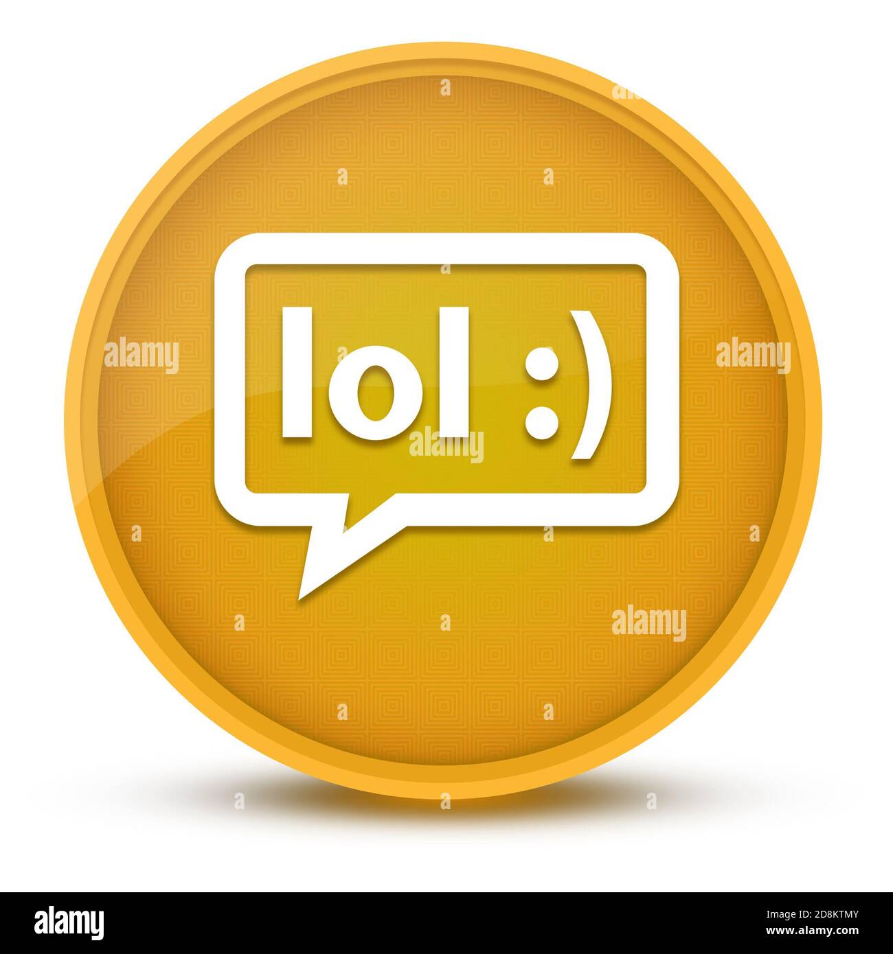 LOL bubble luxurious glossy yellow round button abstract illustration ...