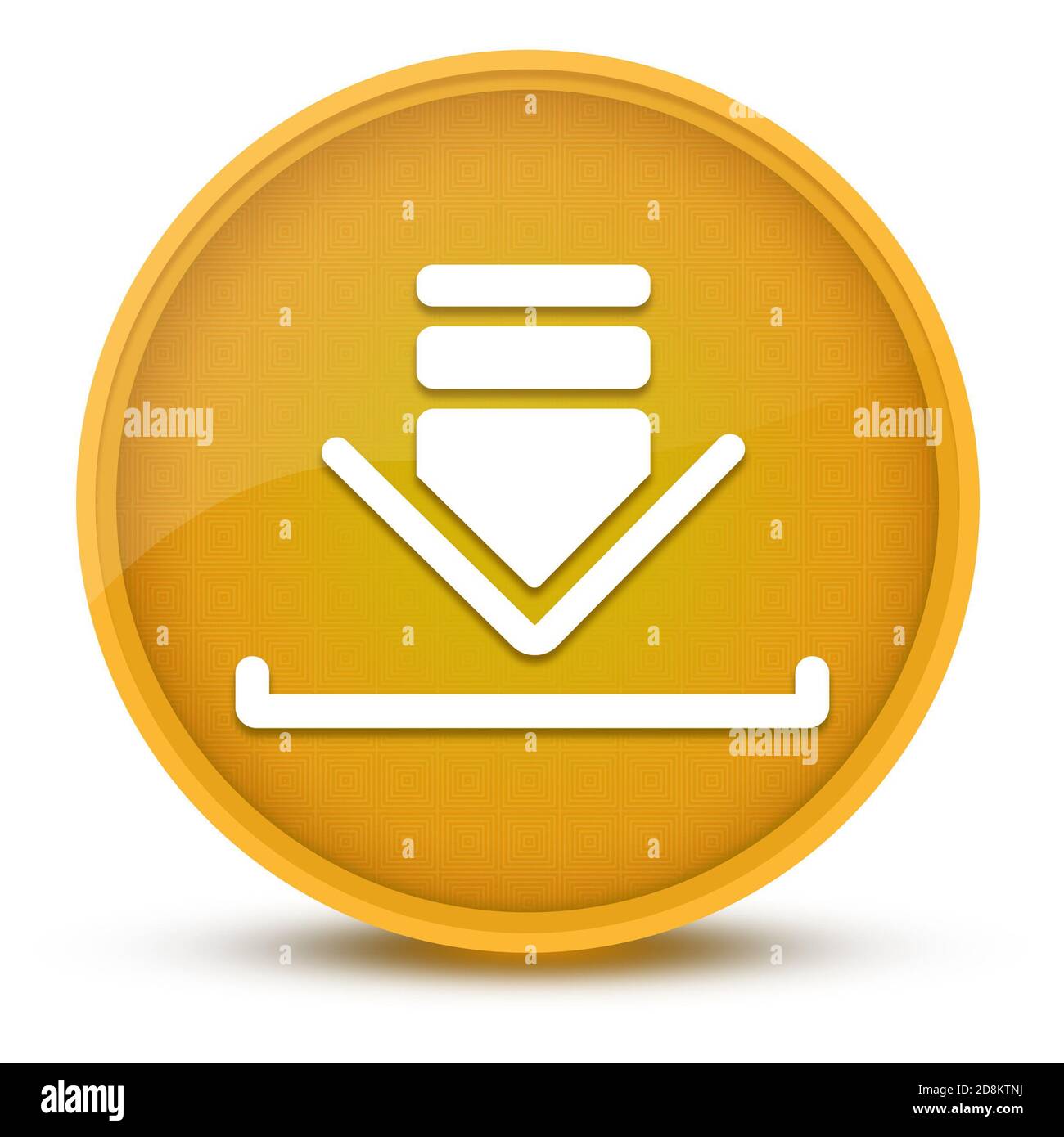 Download luxurious glossy yellow round button abstract illustration ...