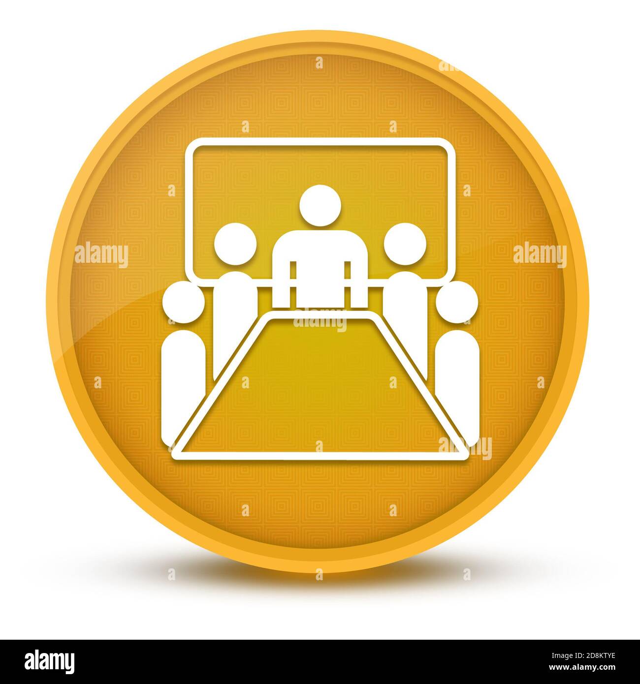 Meeting room luxurious glossy yellow round button abstract illustration ...