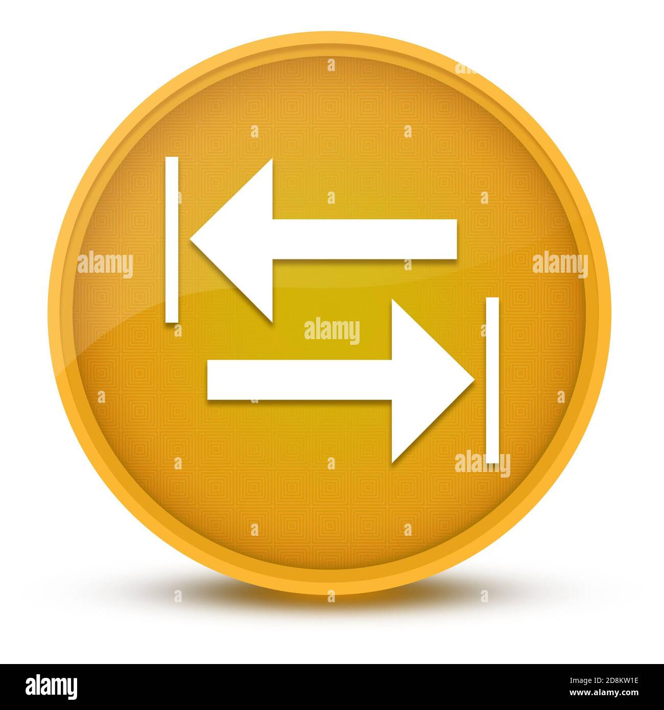 Transfer arrow luxurious glossy yellow round button abstract ...