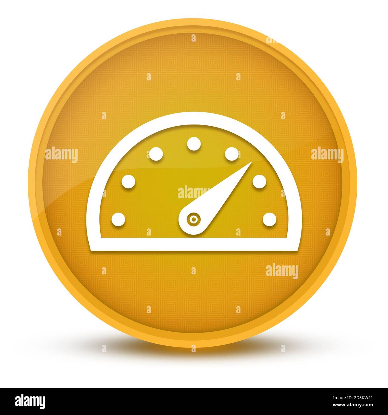 Speedometer gauge luxurious glossy yellow round button abstract ...