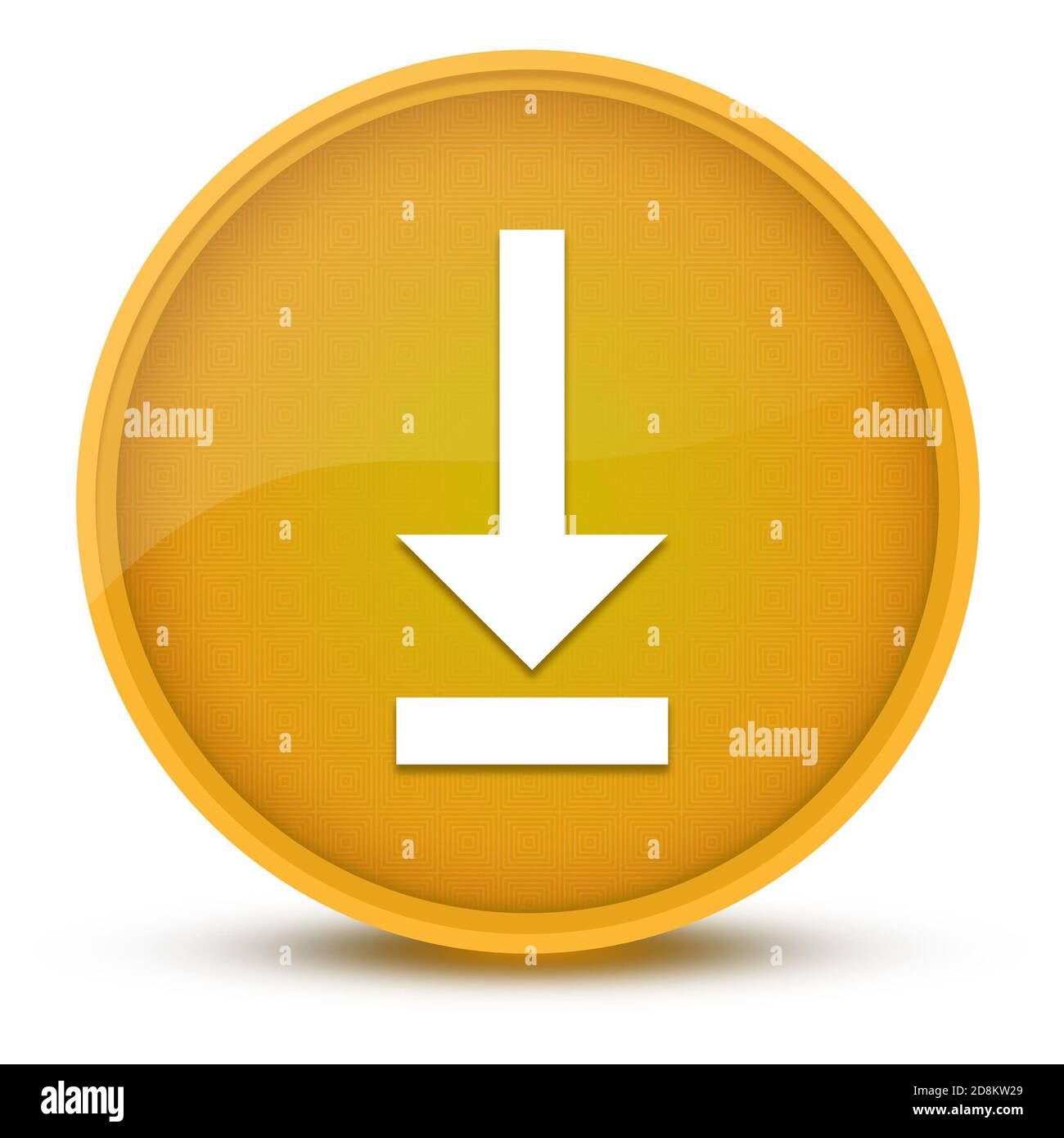 Download luxurious glossy yellow round button abstract illustration ...
