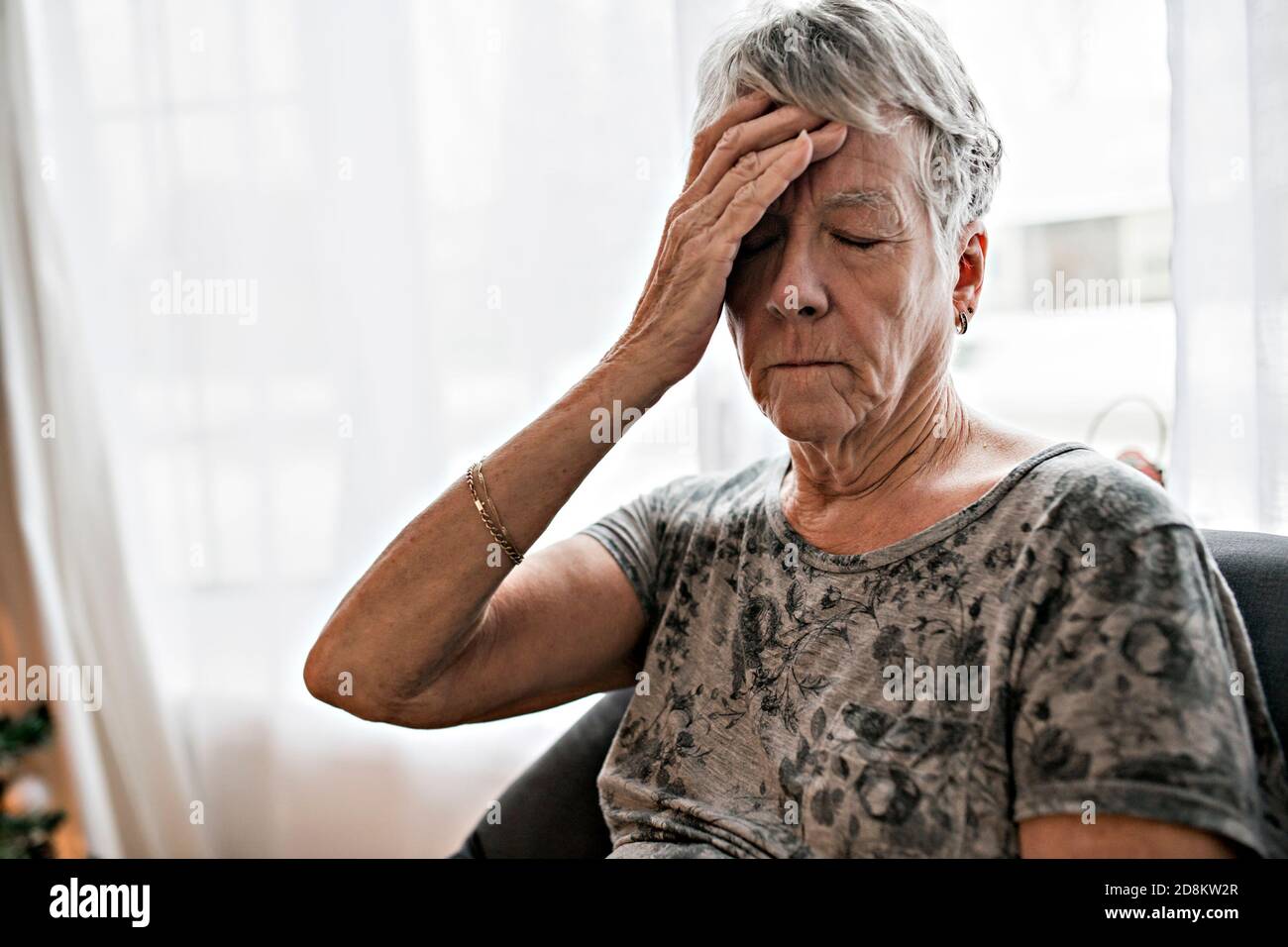 Sad older senior person suffering hi-res stock photography and images ...