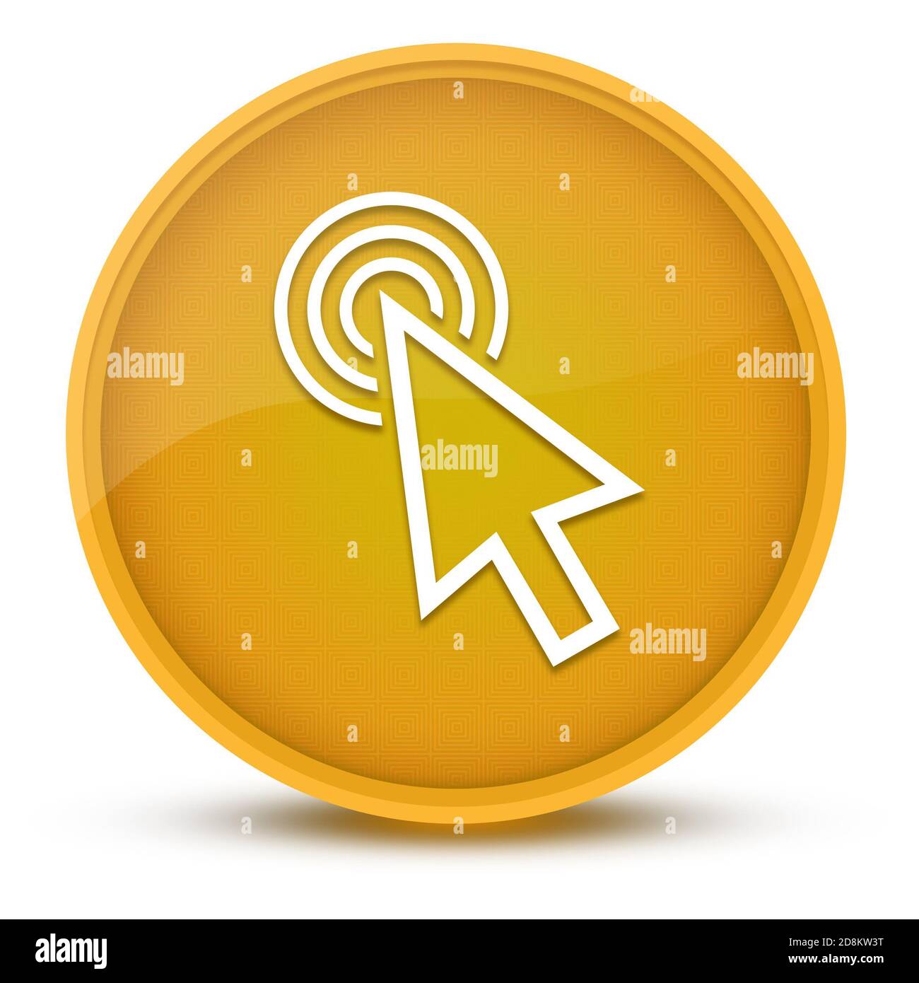Click icon yellow internet button Cut Out Stock Images & Pictures - Alamy