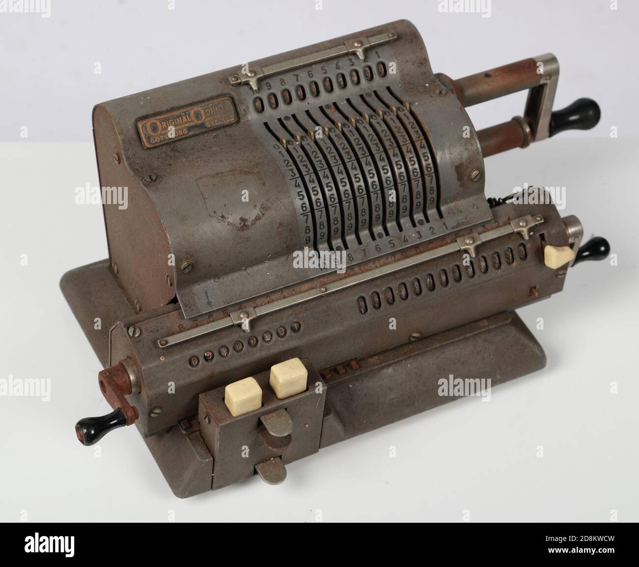 Grey Swedish Original Odhner mechanical calculating machine Stock Photo ...