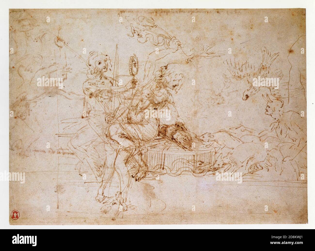 Leonardo da Vinci. Allegory alluding to the political state of Milan ...